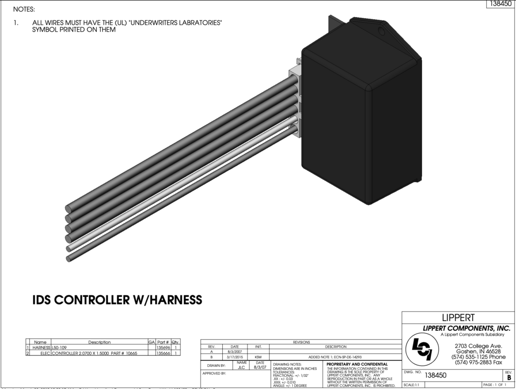 LIPPERT Slide-Out Controller AND Harness 138450 - Northwest RV Supply