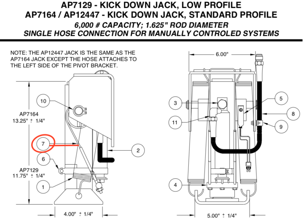 HWH Actuator Cable Kit RAP7194 - Northwest RV Supply