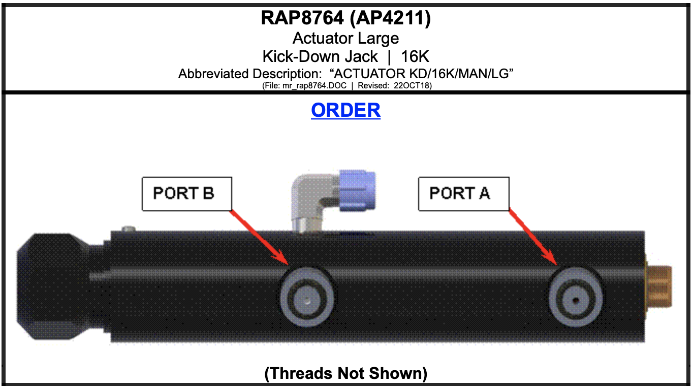 HWH RAP8764 Actuator - Northwest RV Supply